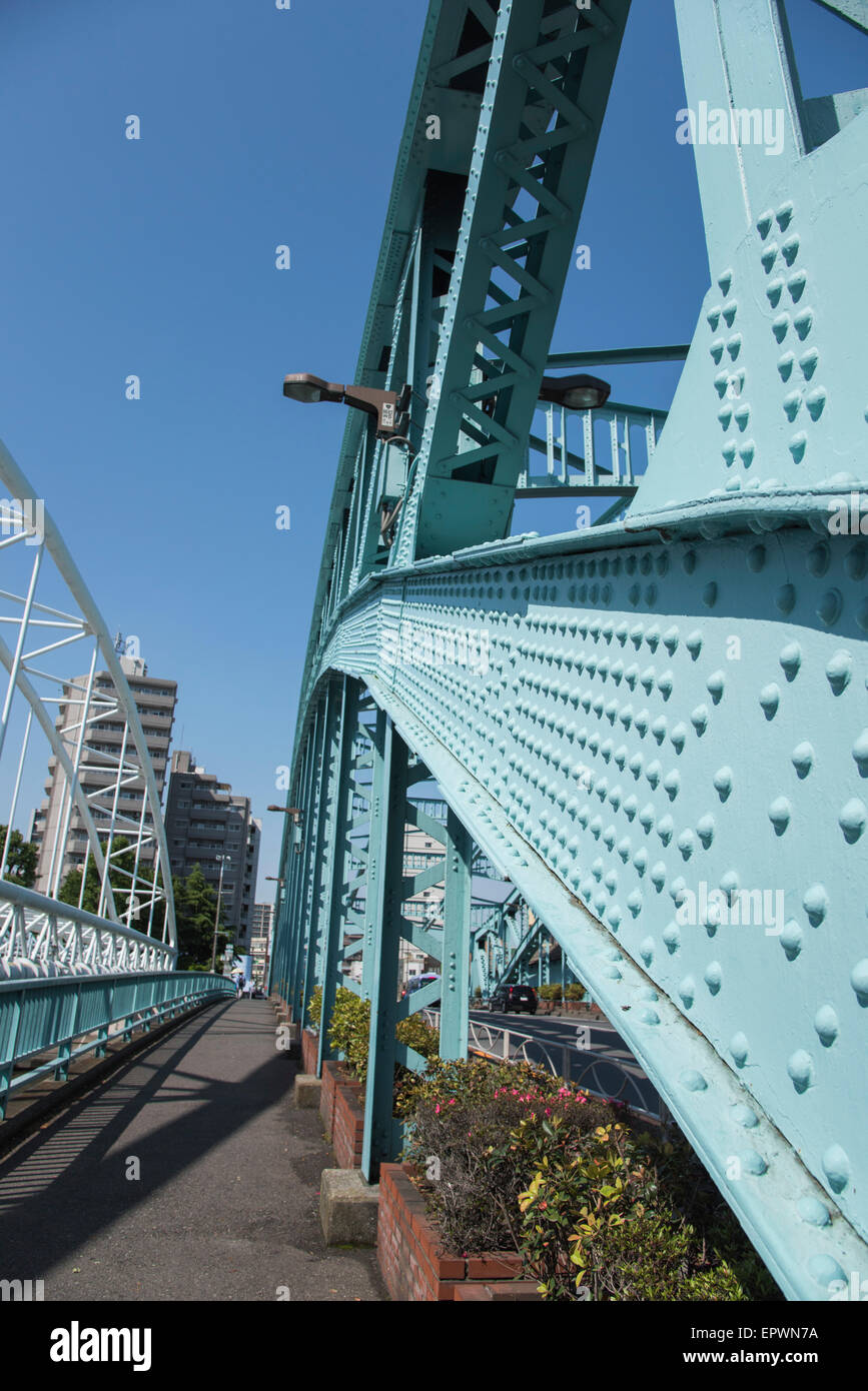 Senju-ohashi Bridge,Sumida River, Tokyo, Japan Stock Photo - Alamy