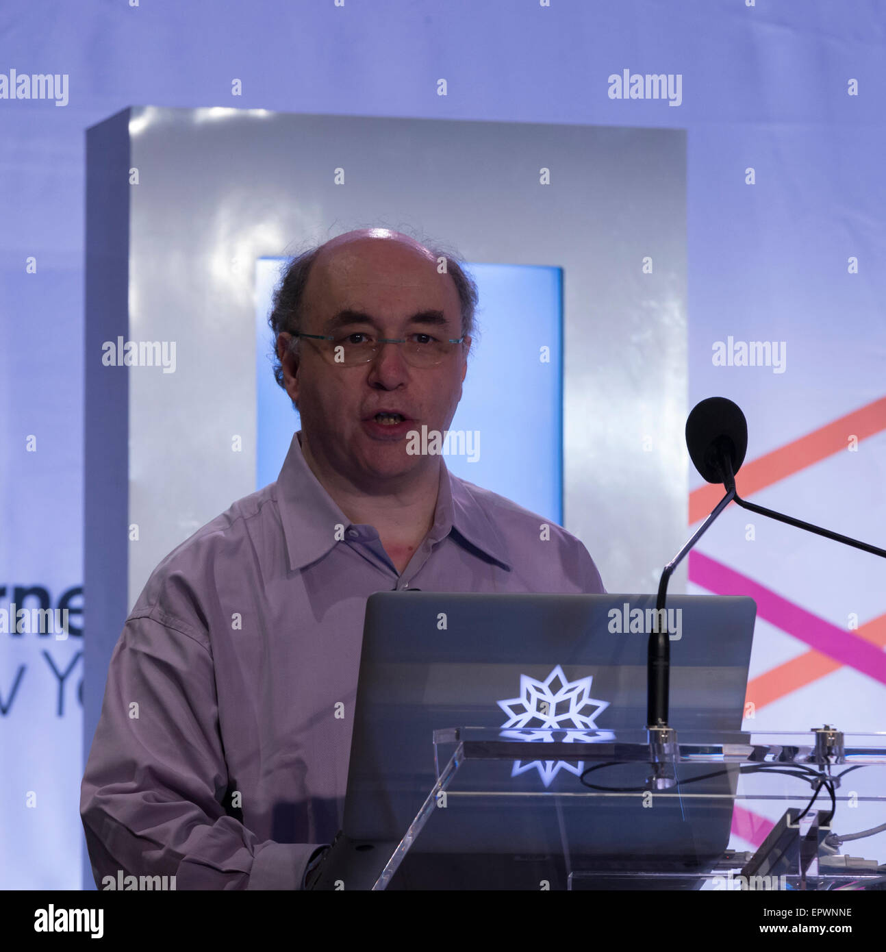 NEW YORK, NY - MAY 21, 2015: Stephen Wolfram speaks during Internet ...