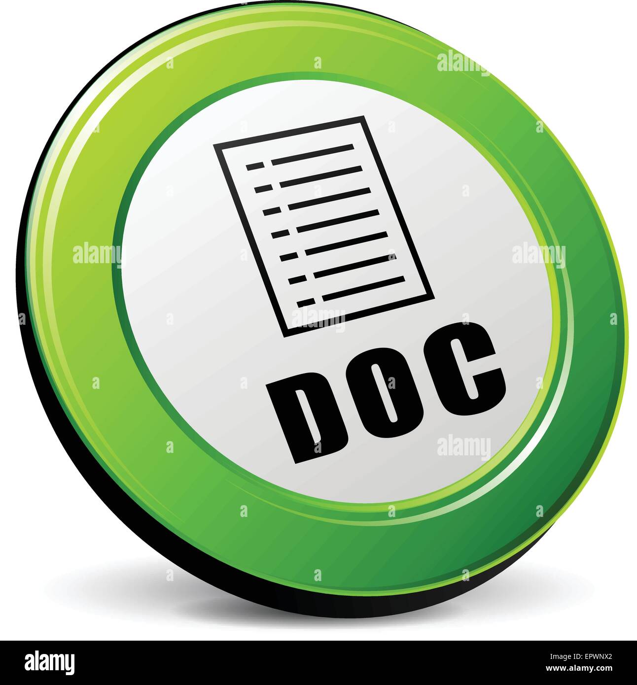 illustration of document 3d icon on white background Stock Vector Image ...