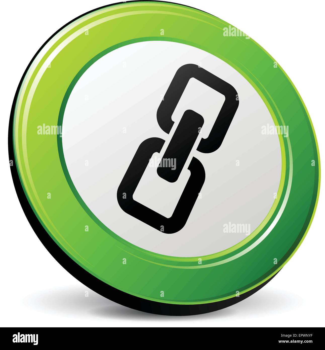 illustration of chain 3d icon on white background Stock Vector Image ...