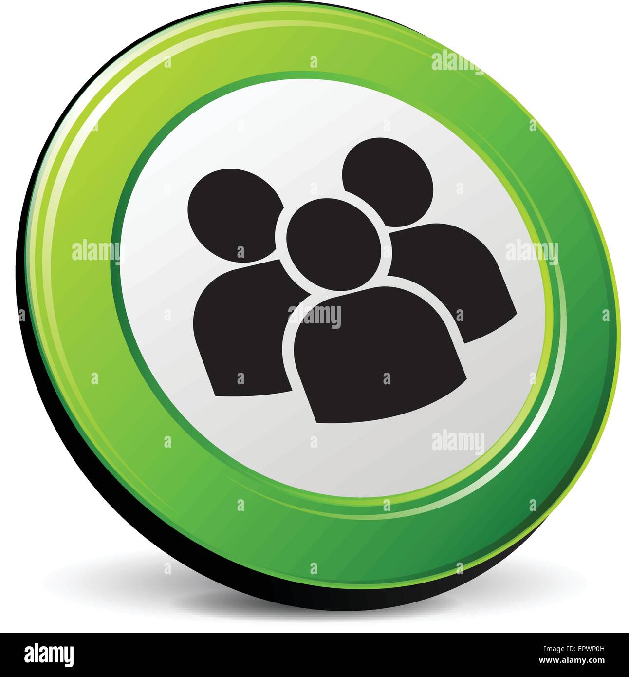 illustration of team 3d icon on white background Stock Vector Image ...