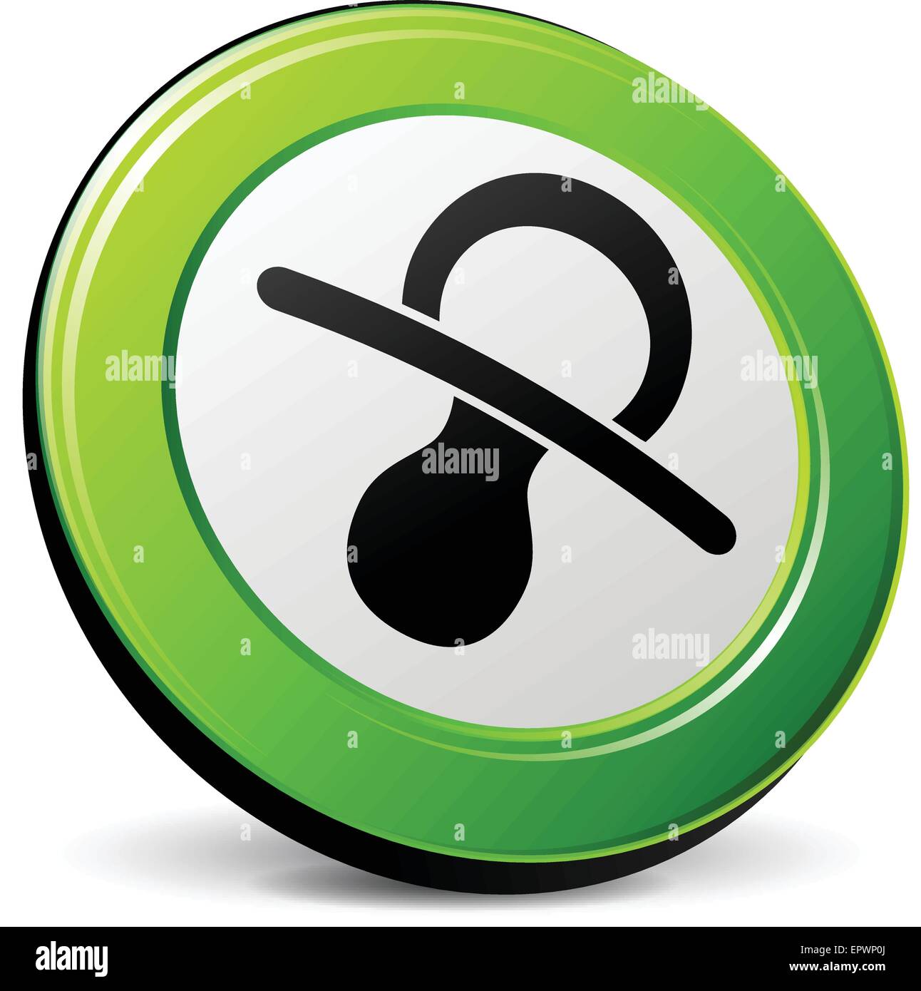 illustration of pacifier 3d icon on white background Stock Vector Image ...
