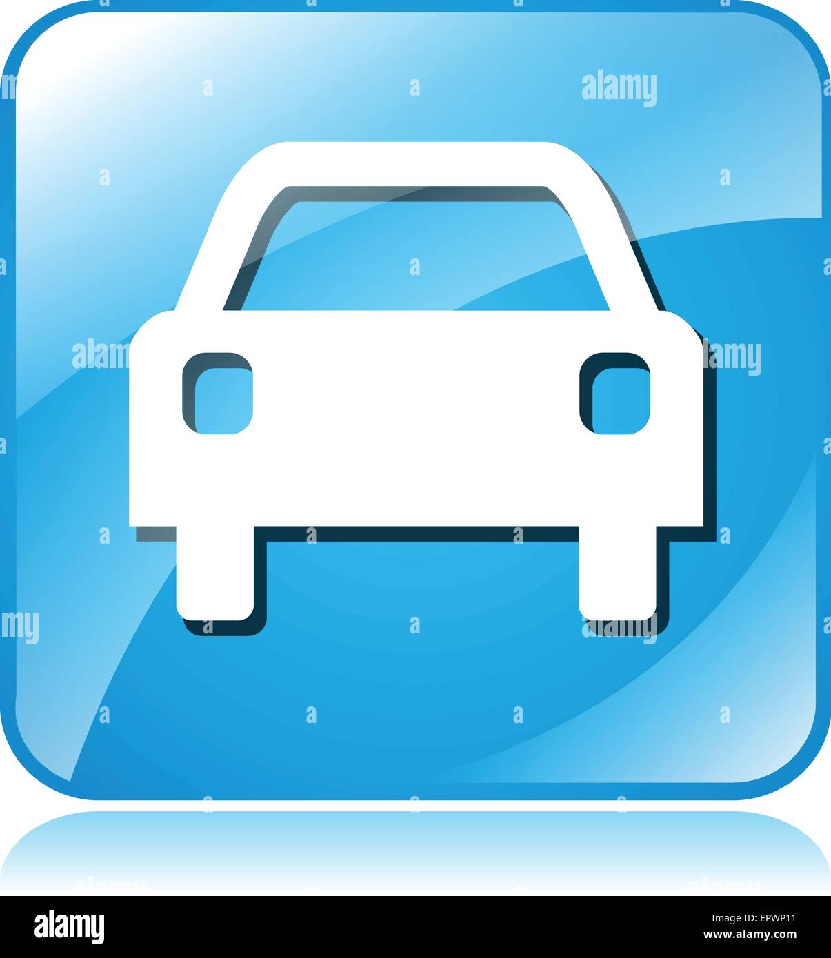 Blue Square Car Logo