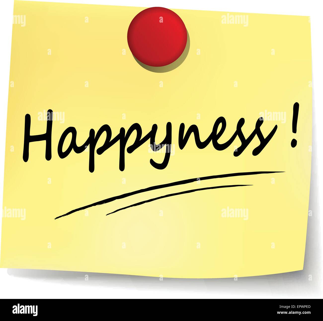 illustration of happyness note on white background Stock Vector Image ...