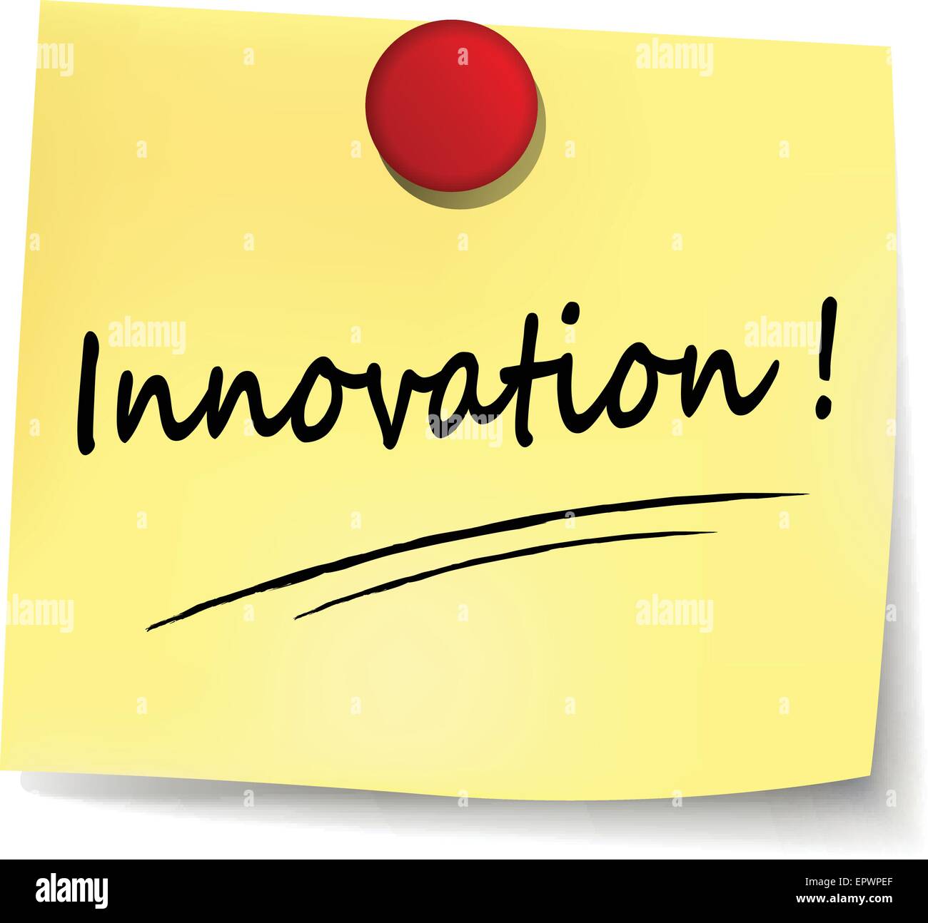 illustration of innovation note on white background Stock Vector Image ...