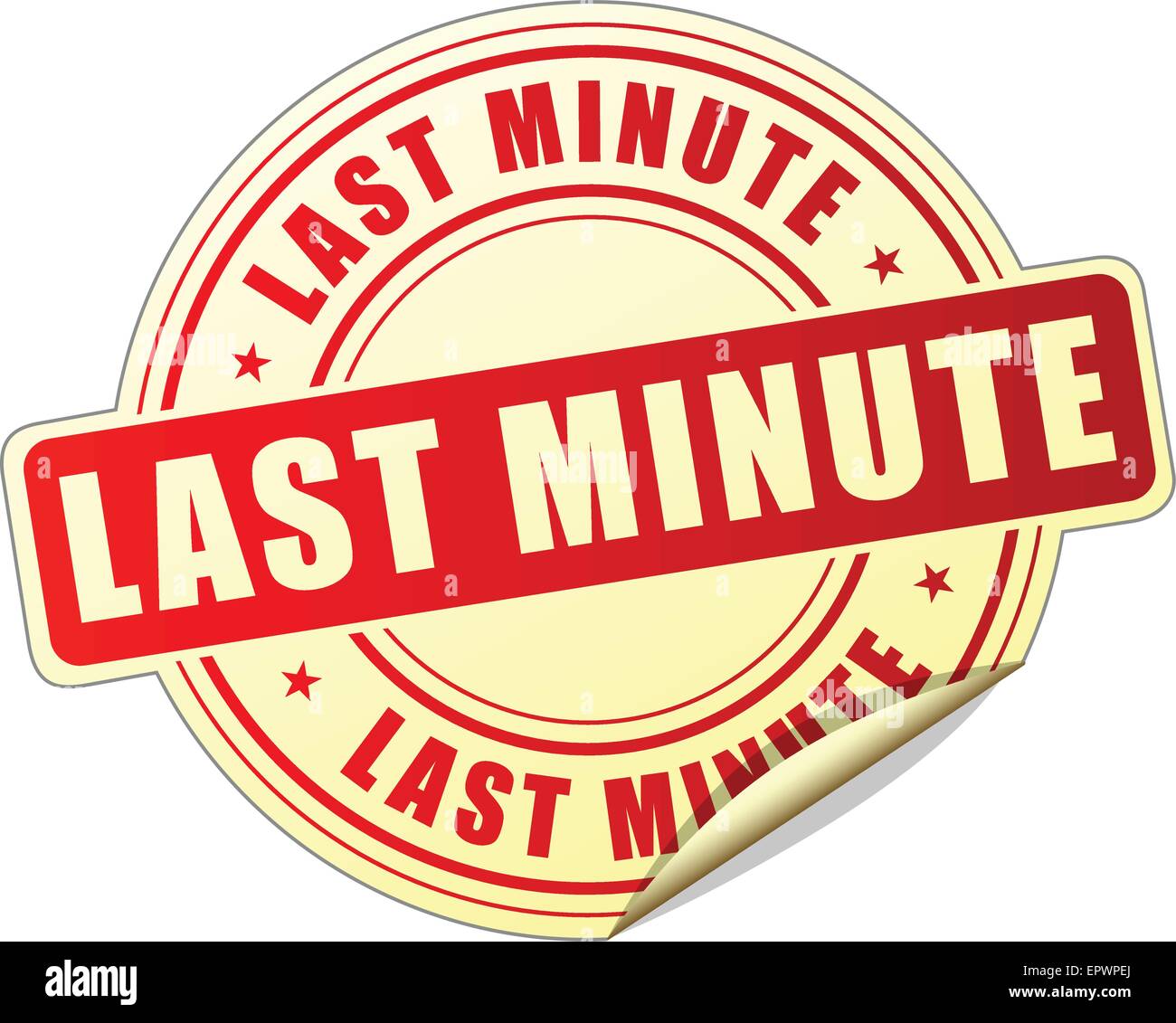 illustration of last minute label design red icon Stock Vector Image ...