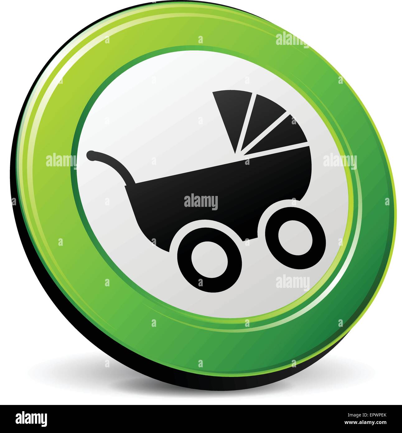 illustration of pram 3d icon on white background Stock Vector Image ...