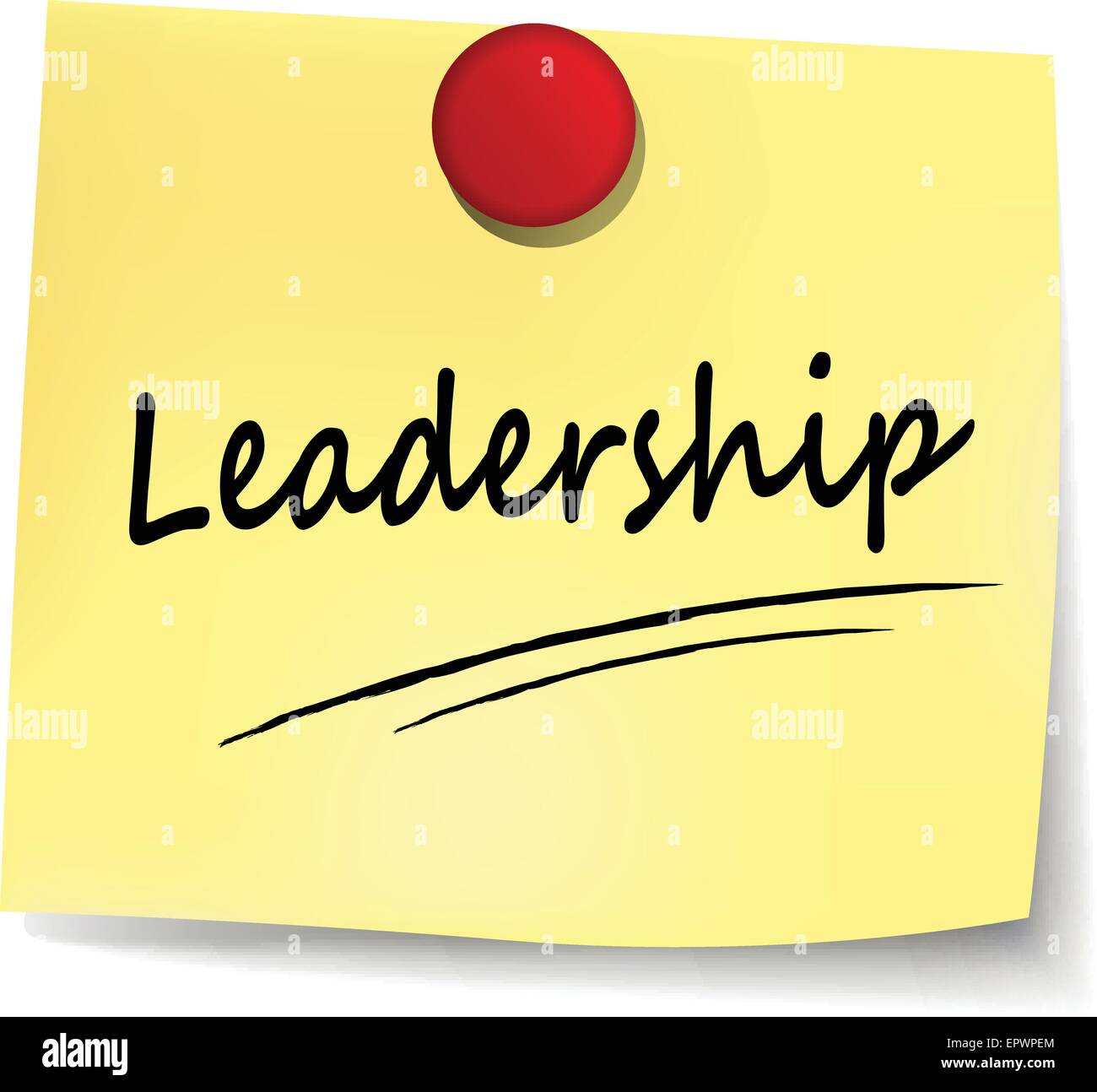 illustration of leadership note on white background Stock Vector Image ...