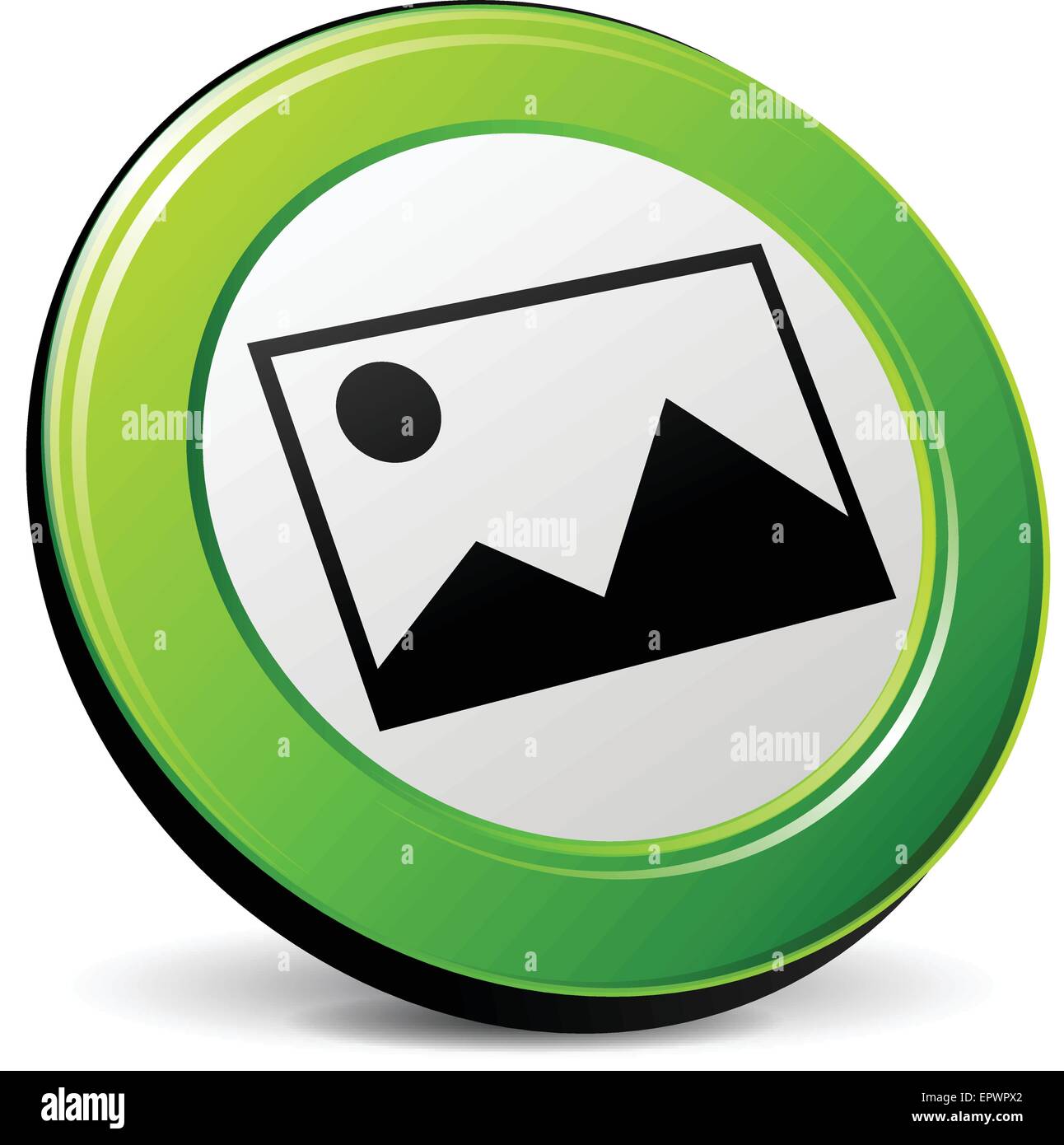 illustration of pictures 3d icon on white background Stock Vector Image ...