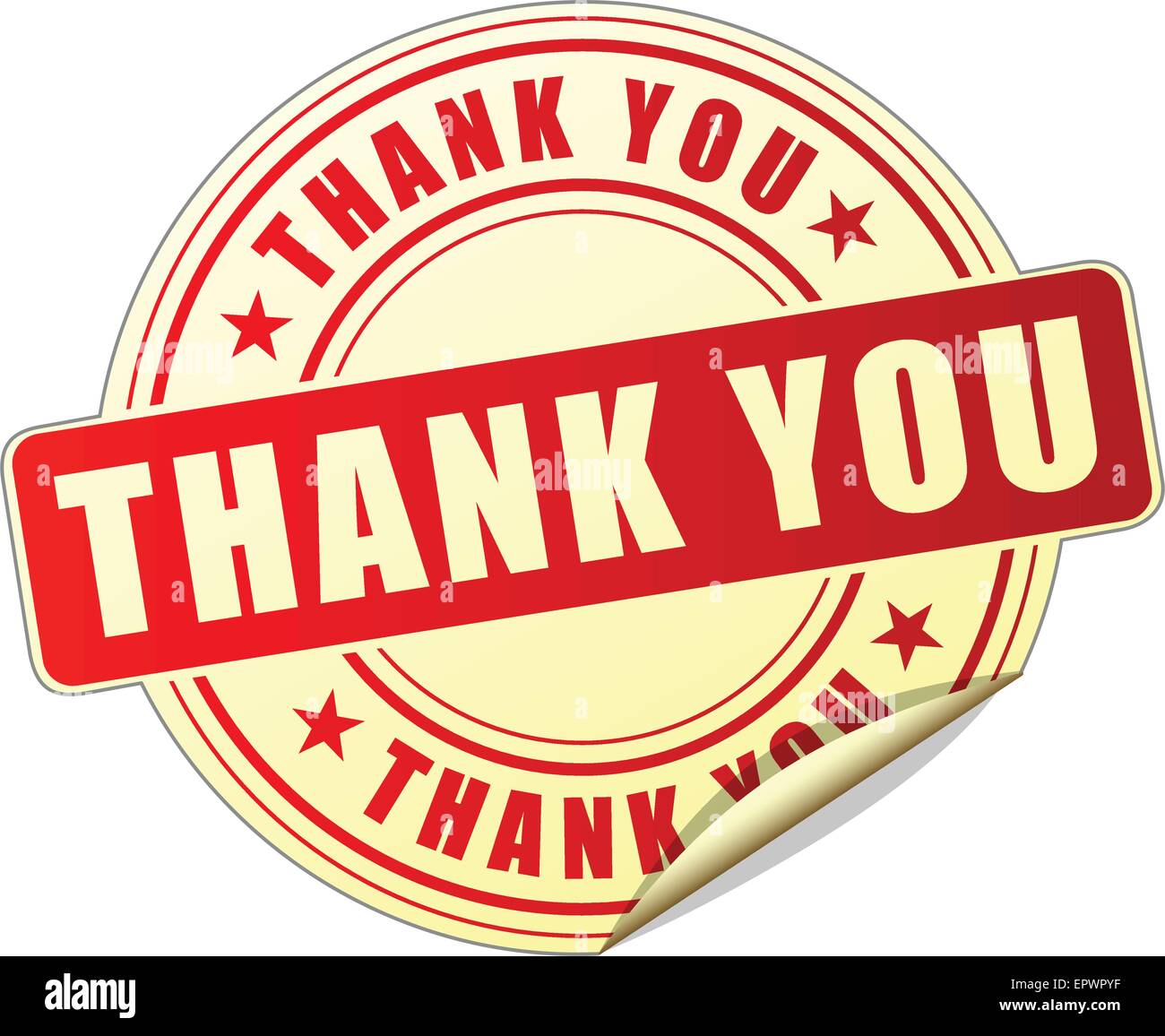 illustration of thanks label design red icon Stock Vector Image & Art ...