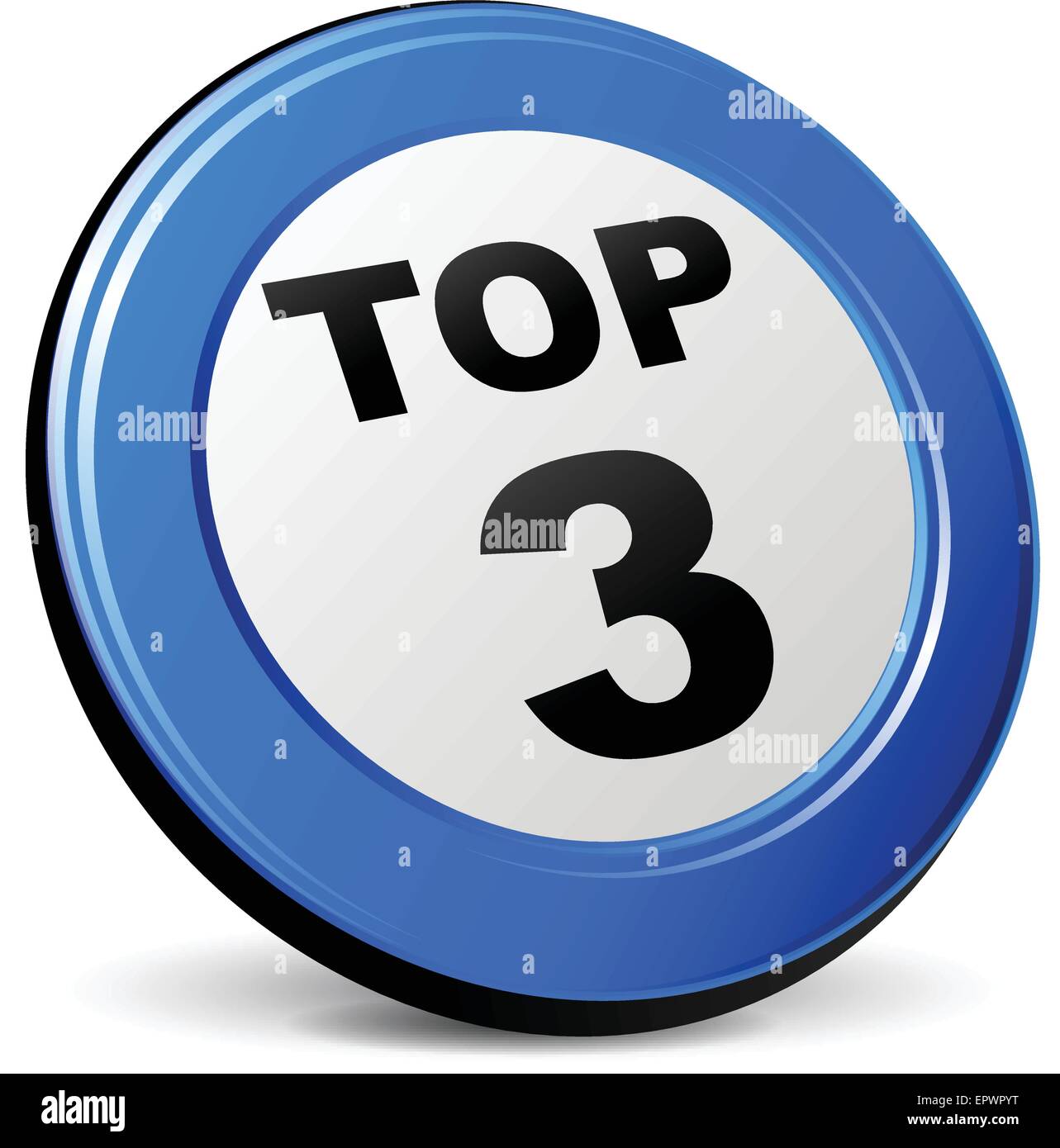 illustration of top three blue design 3d icon Stock Vector Image & Art ...