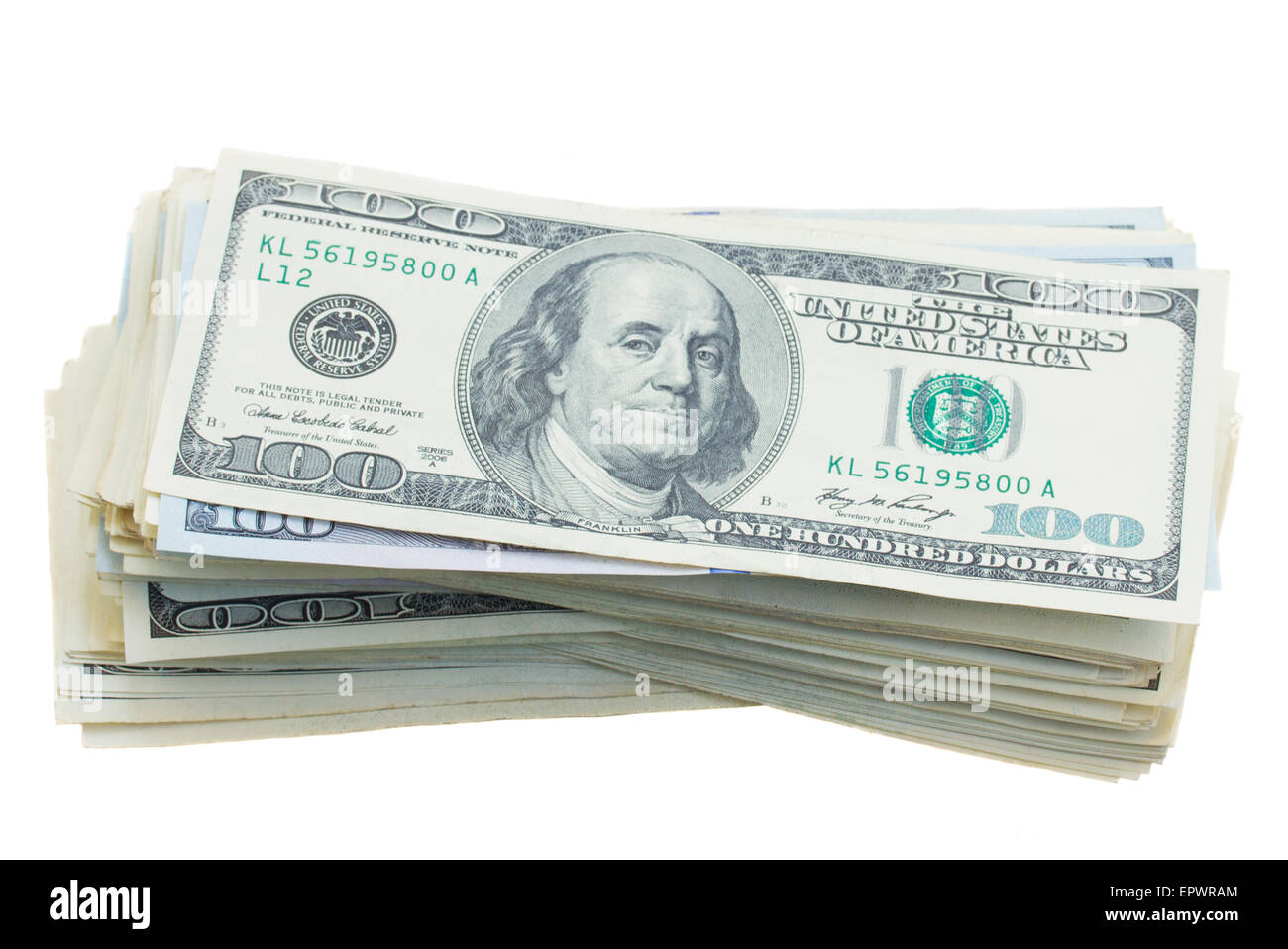 thre piles of dollars money Stock Photo - Alamy
