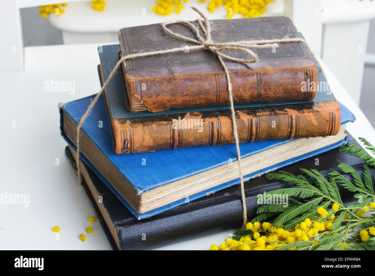 pile of old books Stock Photo - Alamy