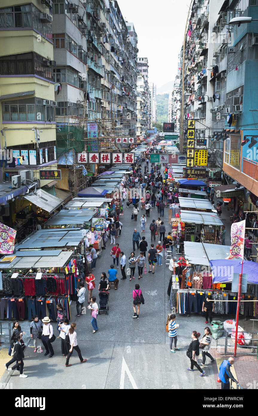 dh Ladies Market MONG KOK HONG KONG Market stalls and people Kowloon ...