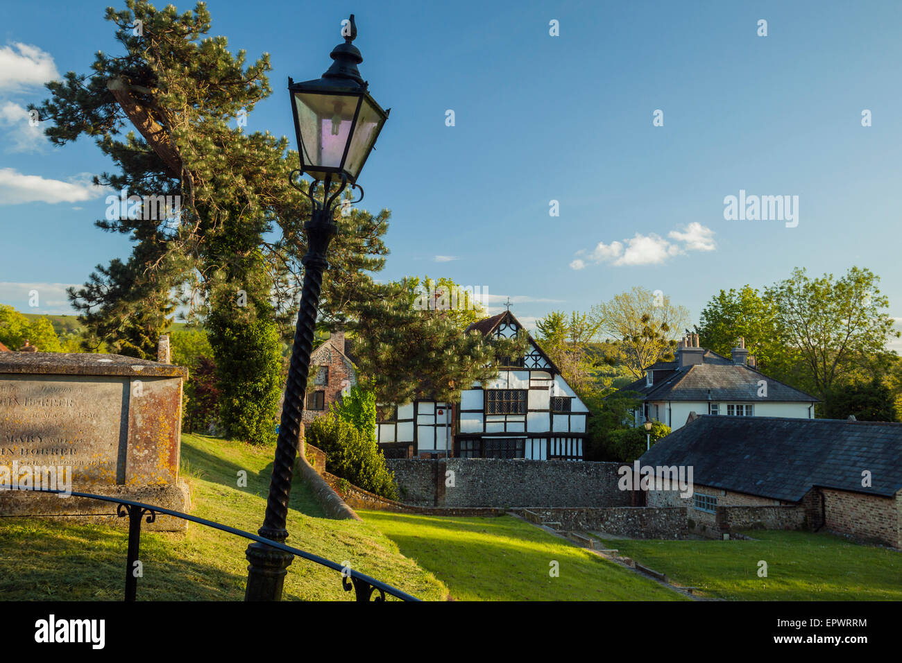 Spring afternoon in the village of Ditchling, East Sussex, England ...