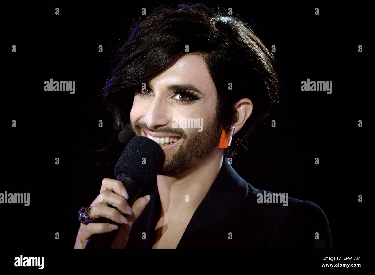 Vienna, Austria. 21st May, 2015. Austrian singer Conchita Wurst seen on ...