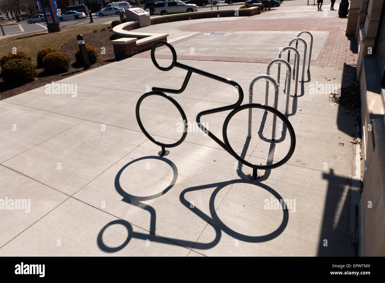 Bicycle parking area Stock Photo - Alamy