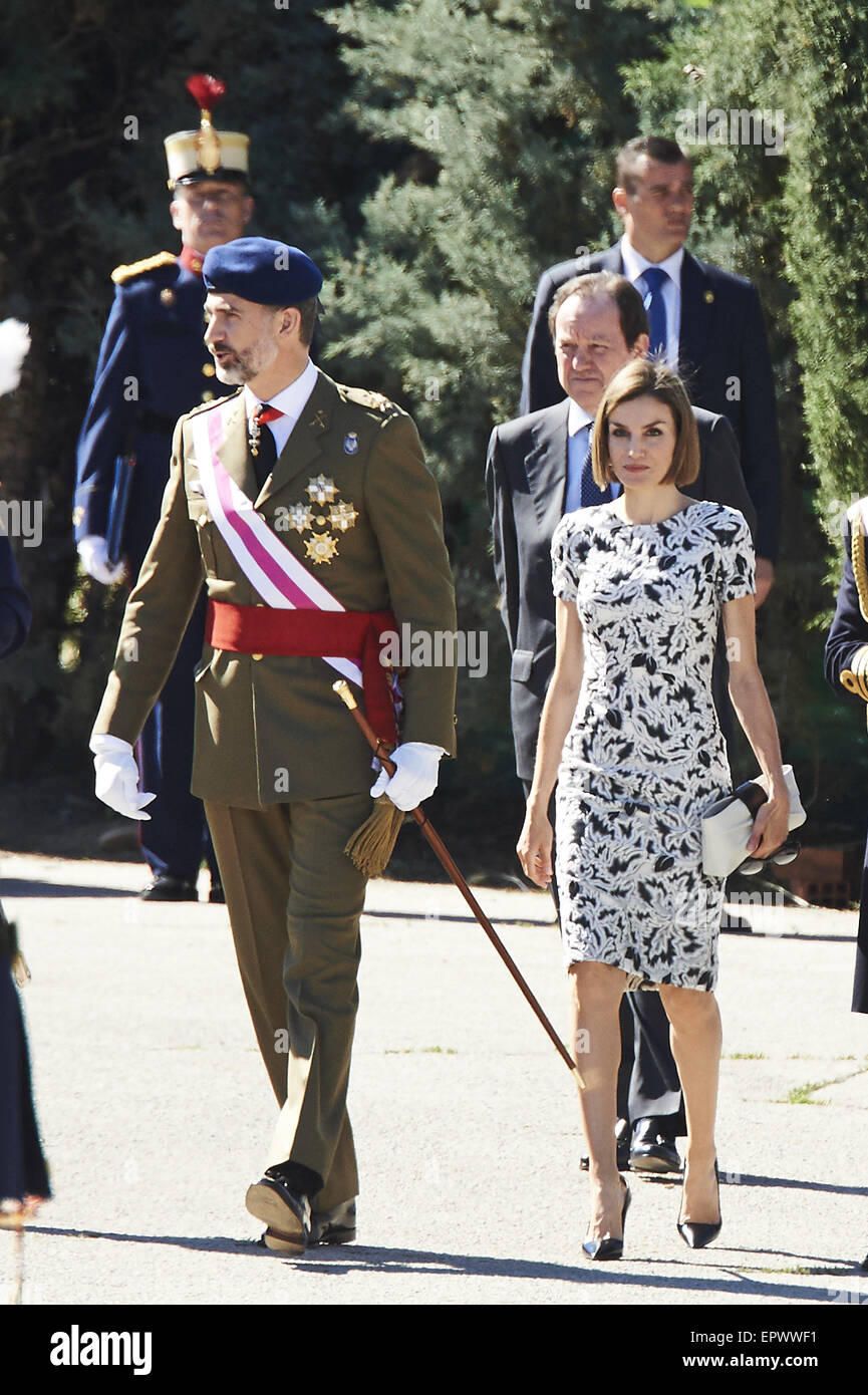 Madrid, Spain. 22nd May, 2015. King Felipe VI of Spain and Queen ...