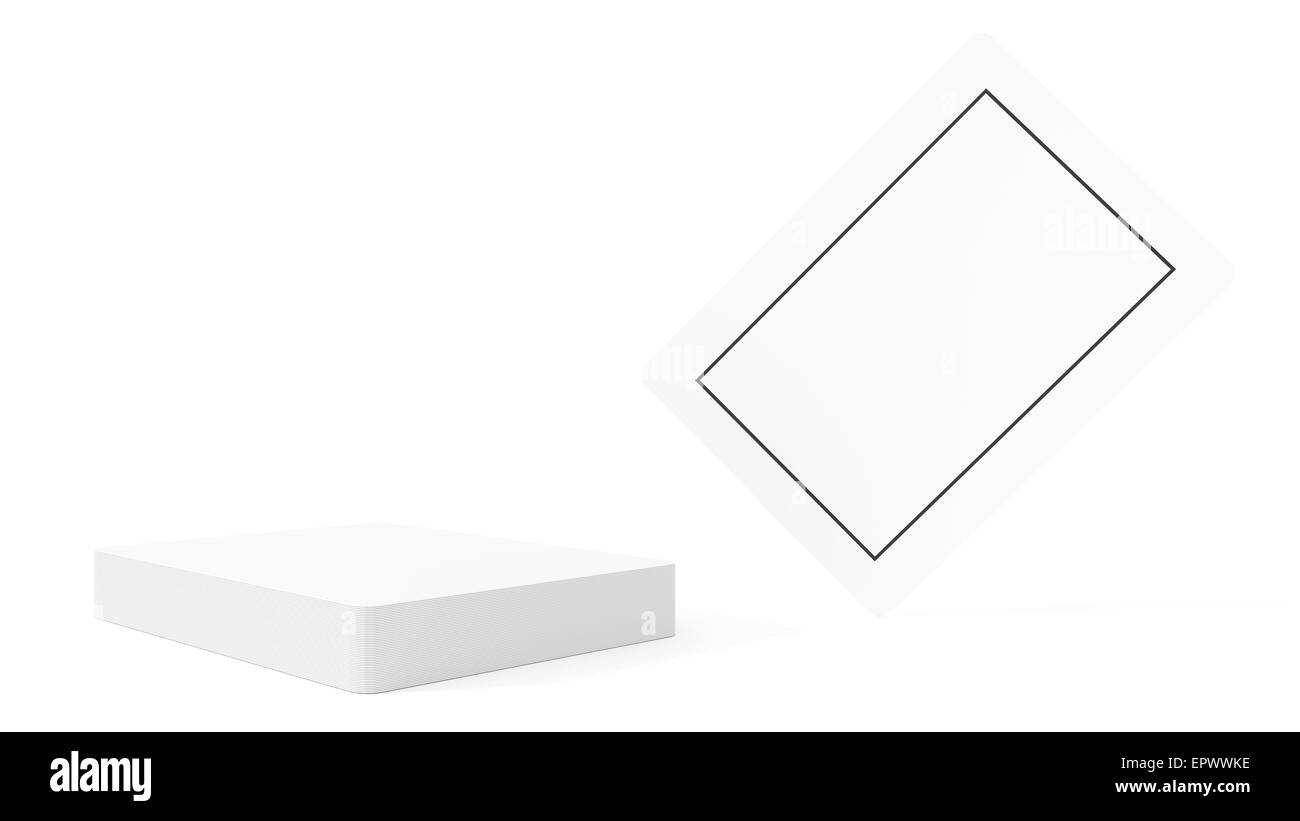 Blank plating card and deck isolated in white background Stock Photo ...