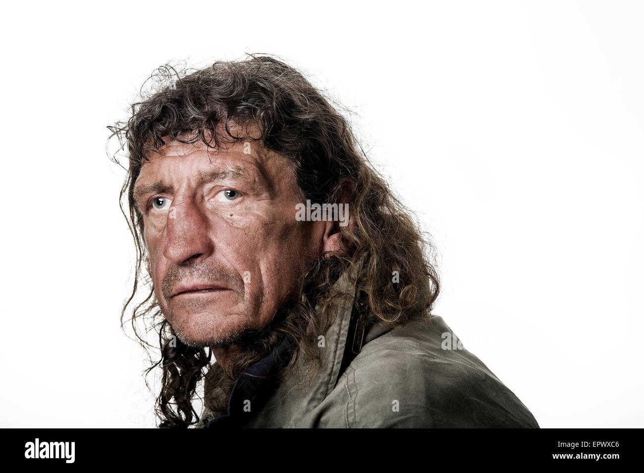studio portrait of homeless man Stock Photo - Alamy