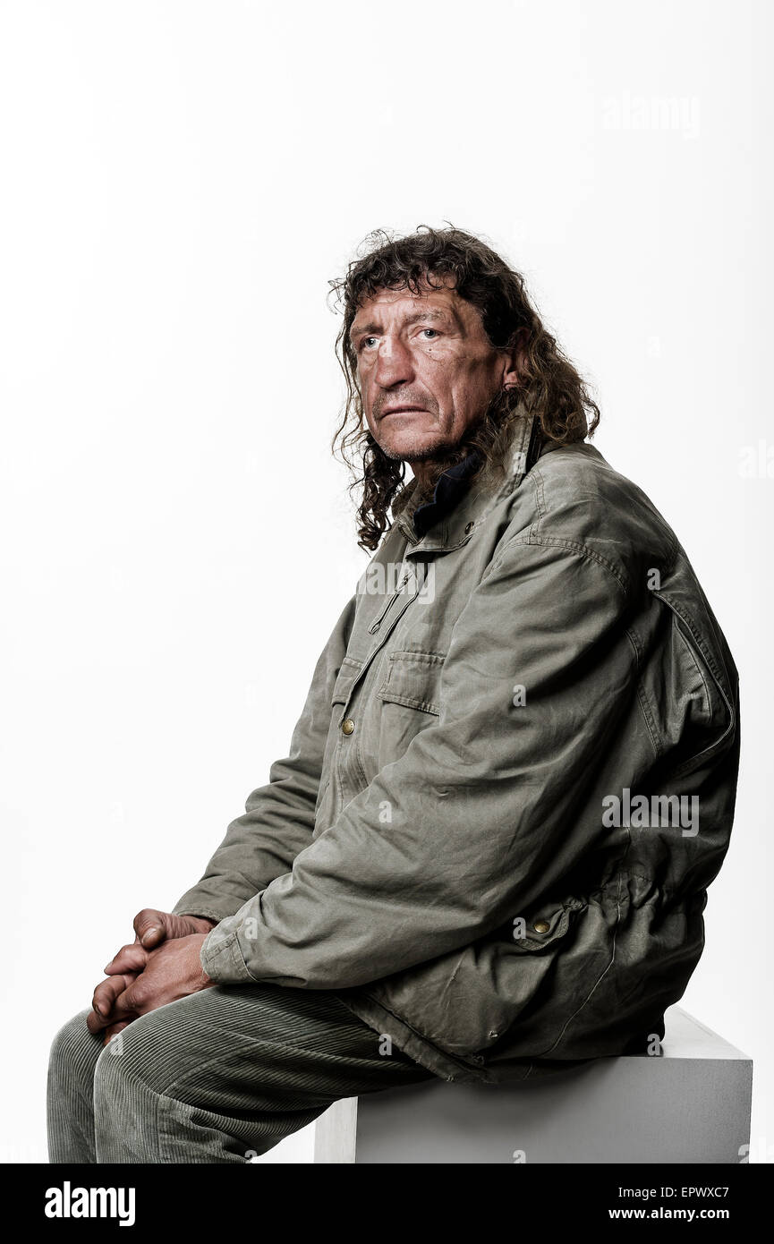 studio portrait of homeless man Stock Photo - Alamy