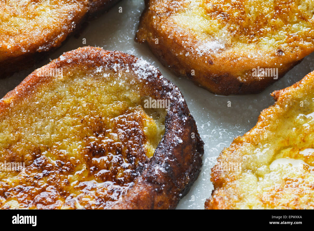 Spanish Torrijas on white background Stock Photo - Alamy