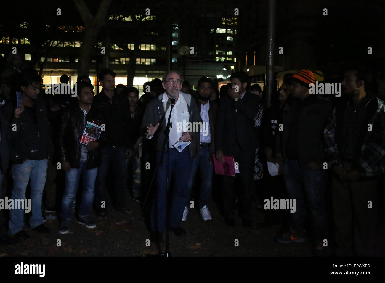 Sydney, Australia. 22 May 2015. Pictured speaking is Ian Rintoul from ...