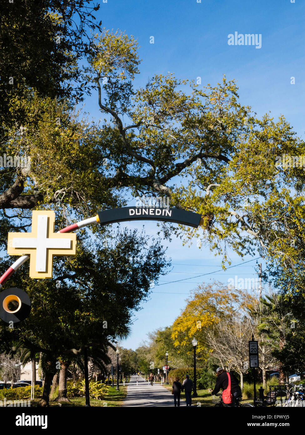 Walking and Bike Trail, Dunedin, Florida, USA Stock Photo - Alamy