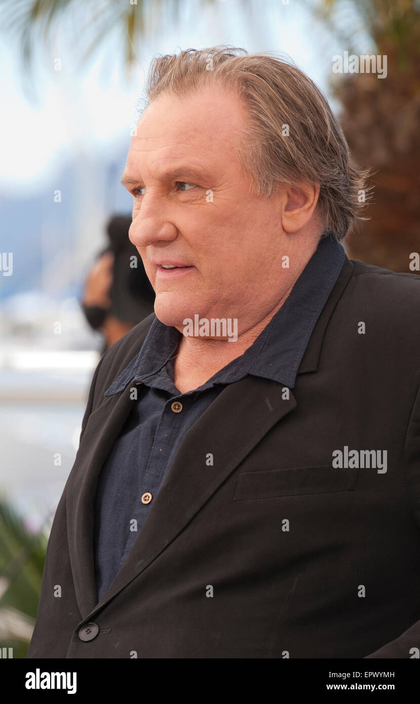 Cannes, France. 22nd May, 2015. Actor Gerard Depardieu at the Valley Of ...