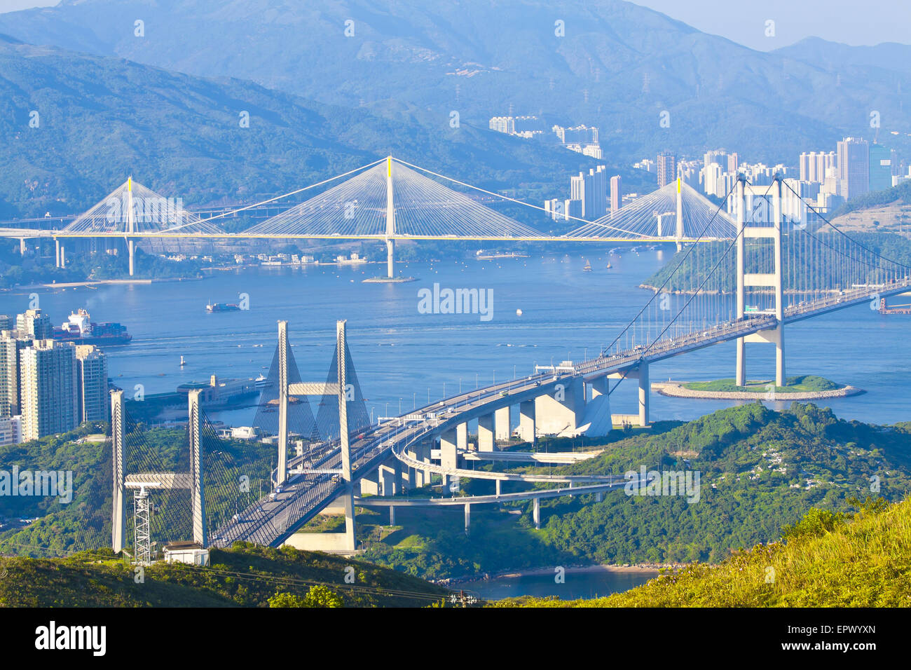 Hong Kong bridges Stock Photo - Alamy