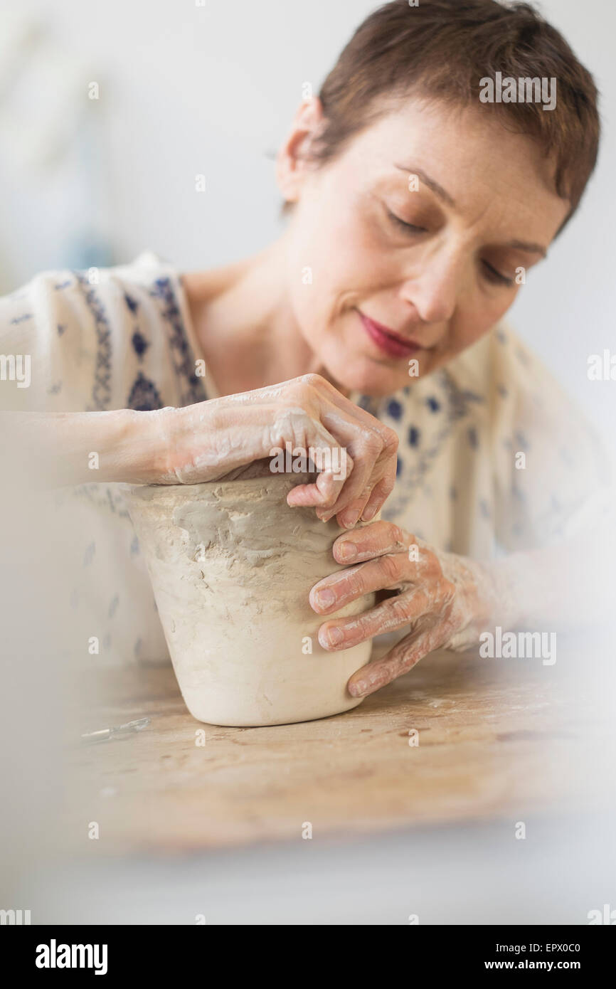 Black clay pottery making hi-res stock photography and images - Alamy