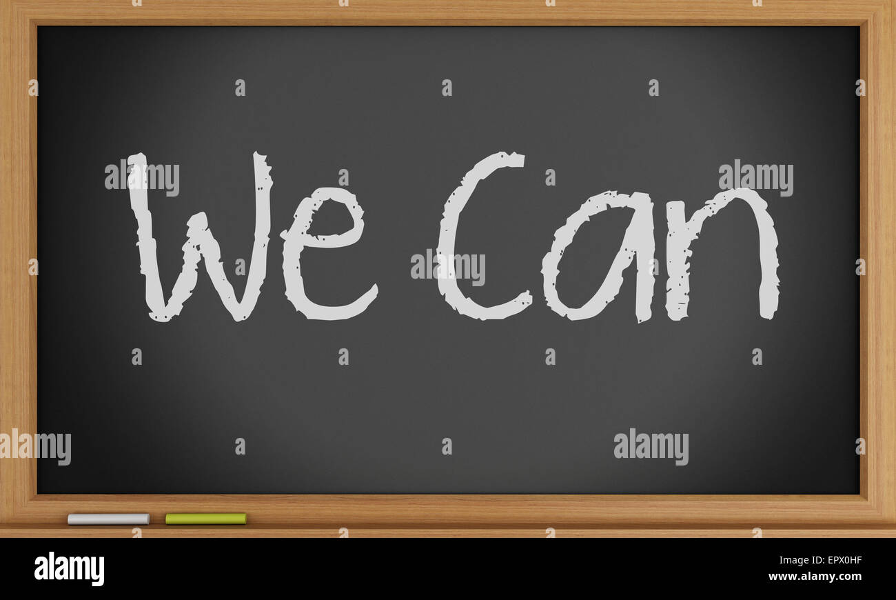 3d illustration. We can written on blackboard Stock Photo - Alamy