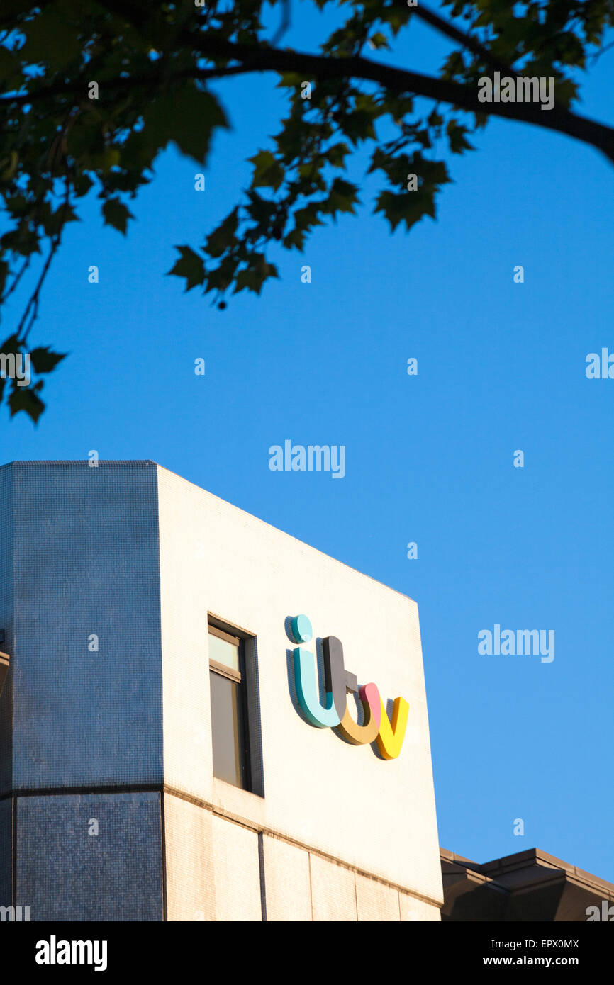 The itv logo on london studios hi-res stock photography and images - Alamy