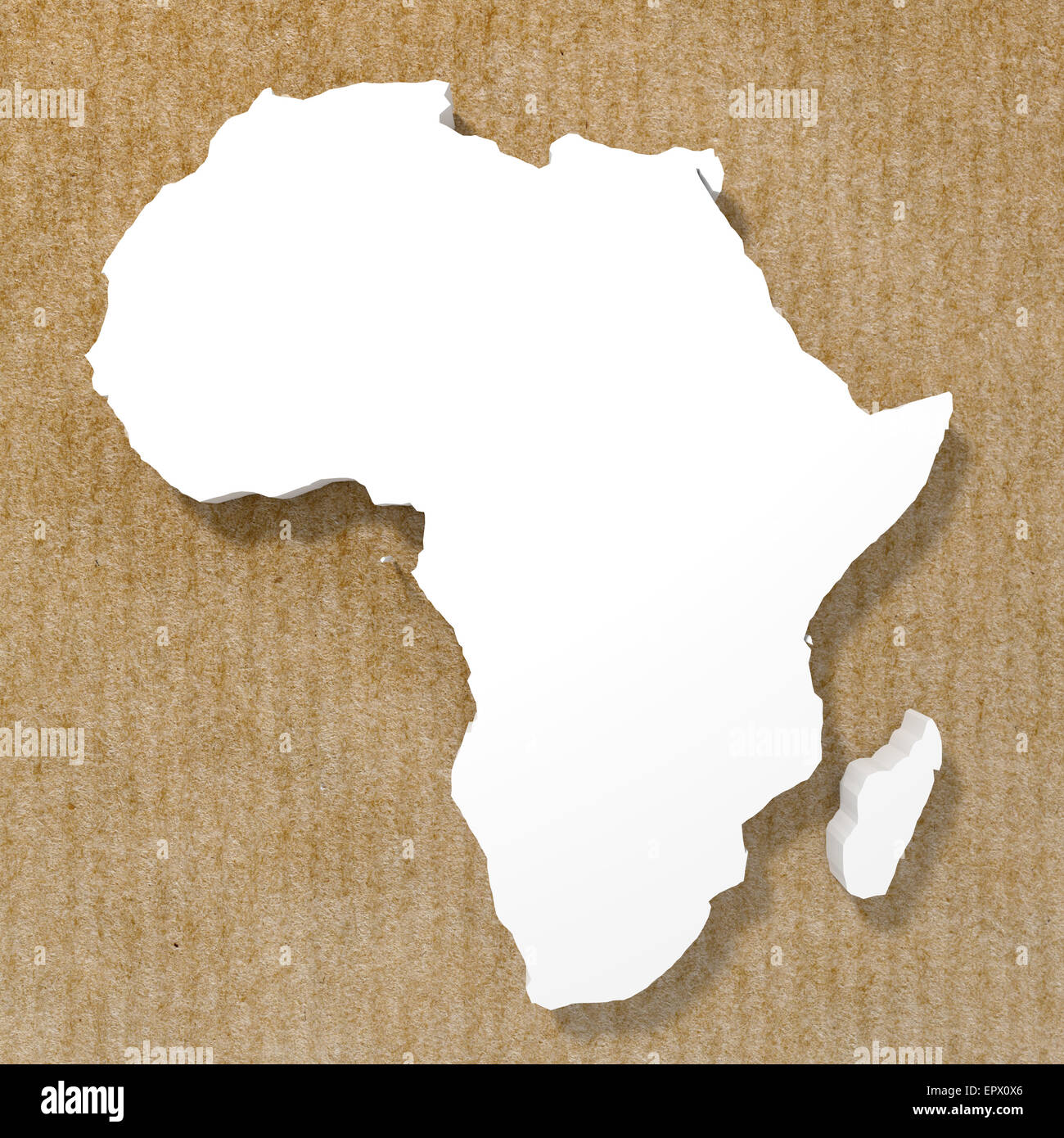 3d rendering of an african map over an old texture Stock Photo - Alamy