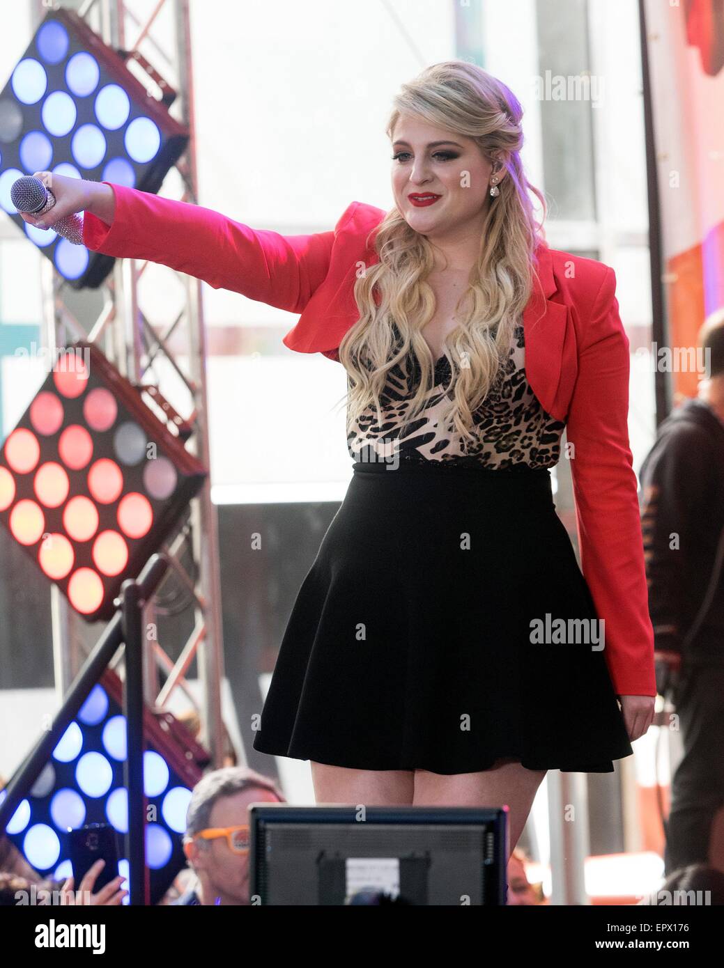 New York, NY, USA. 22nd May, 2015. Meghan Trainor on stage for NBC ...