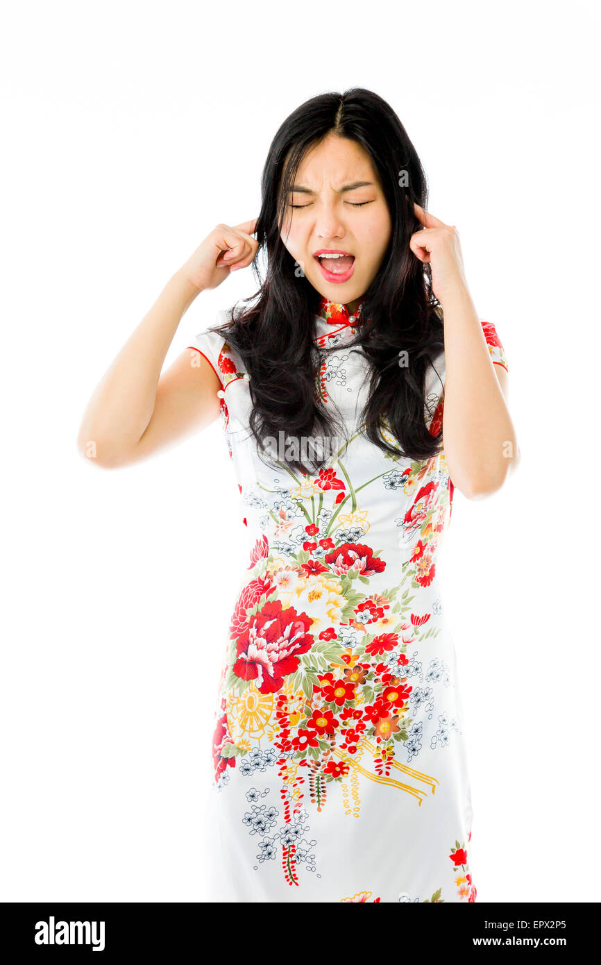Energetic young woman screaming hi-res stock photography and images - Alamy