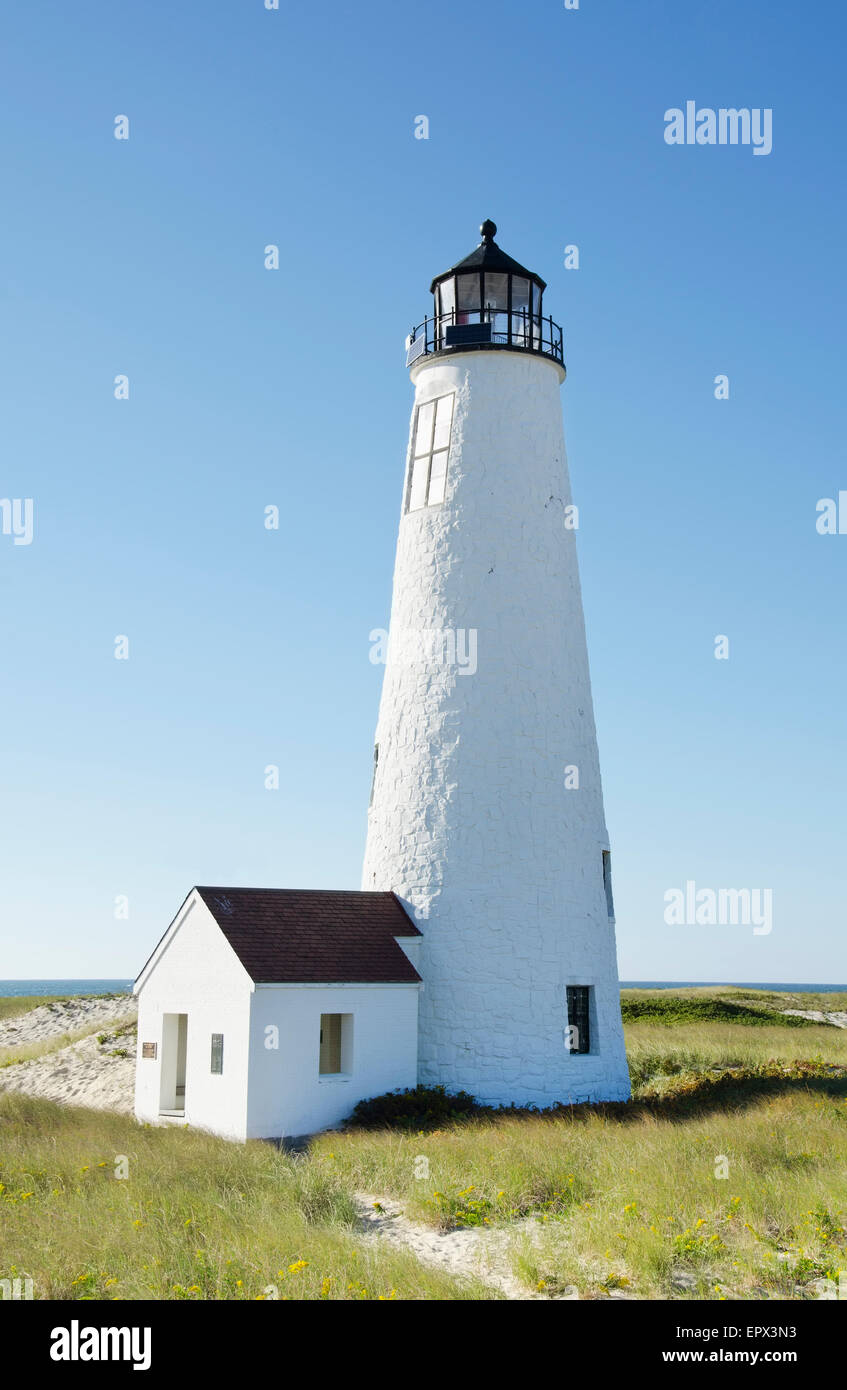 USA, Massachusetts, Nantucket, Great Point Lighthouse, View of ...
