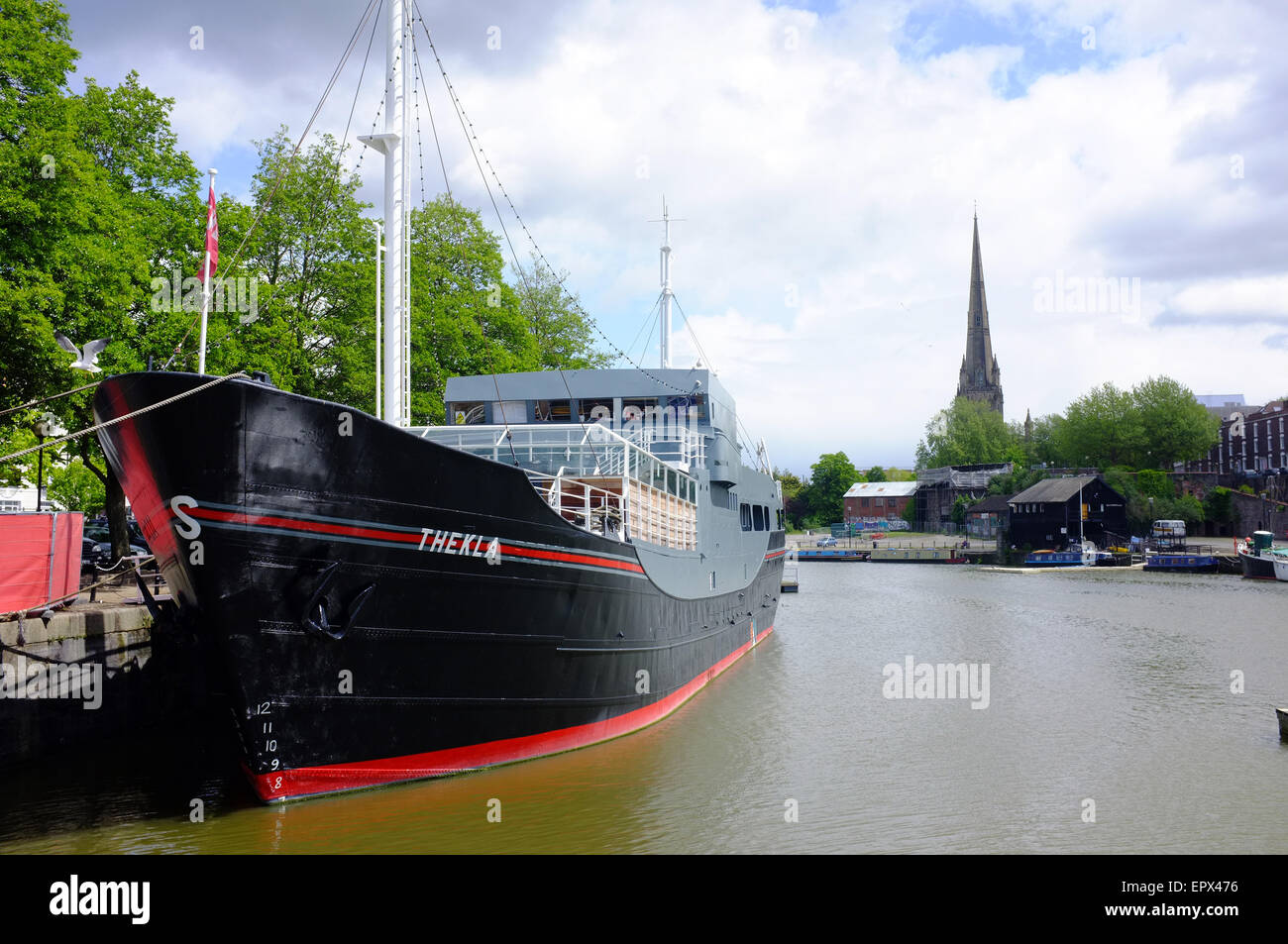 Thekla, a former cargo ship and now a floating music venue moored in ...