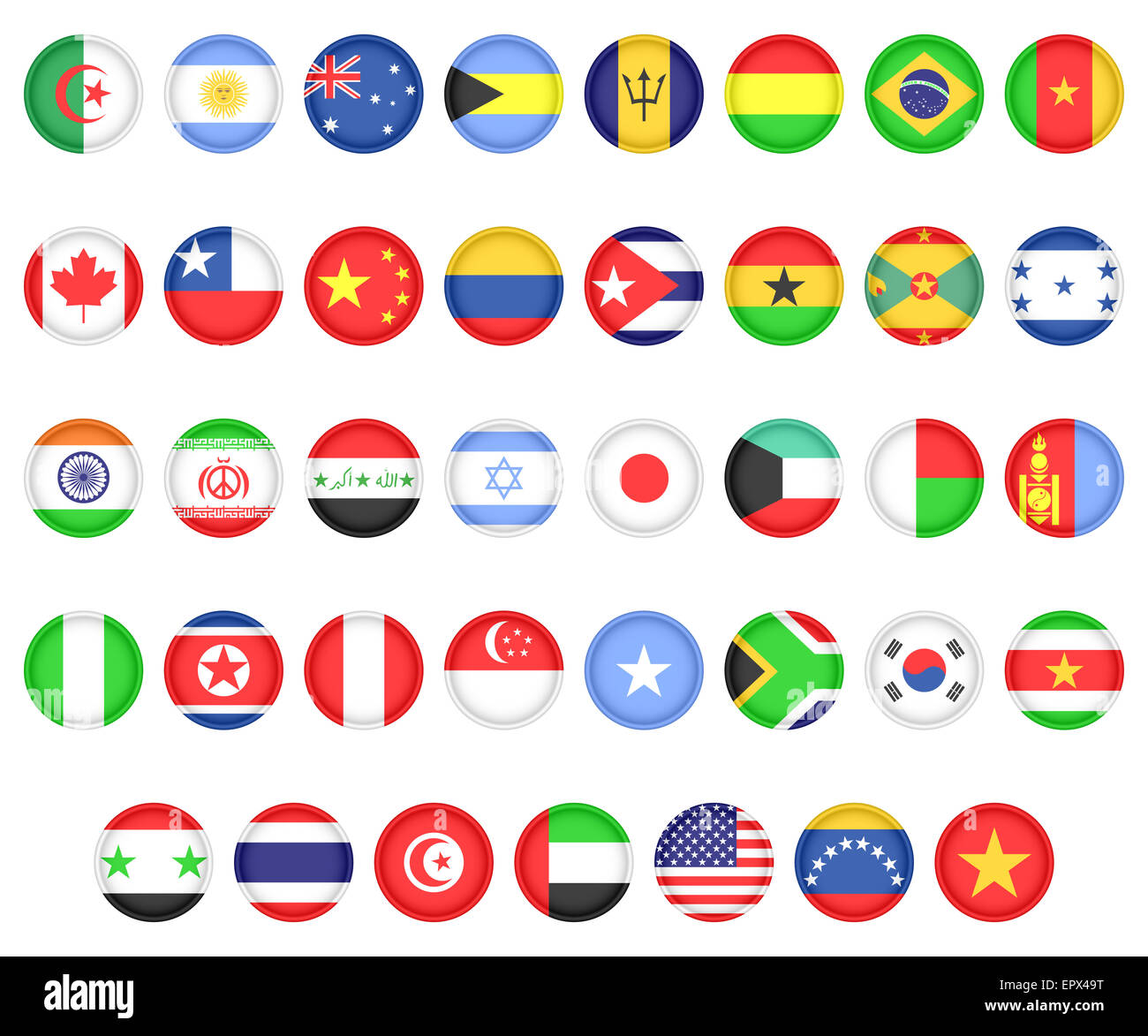Flags of different countries Stock Photo - Alamy