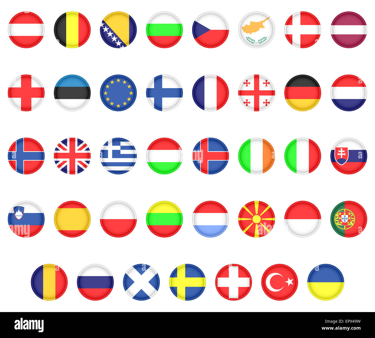 Flags of European countries Stock Photo - Alamy