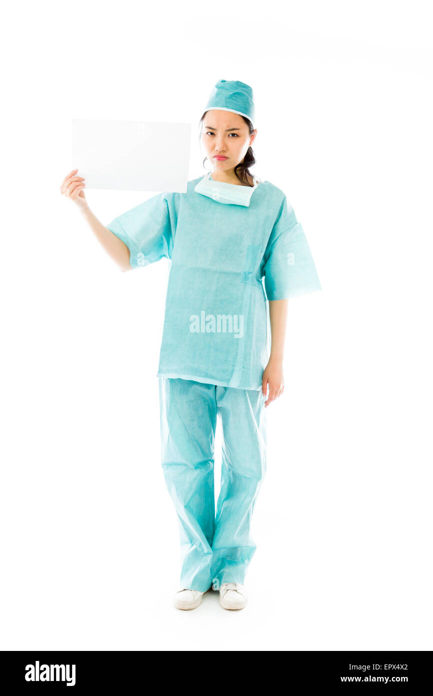 Disappointed female worker holding hi-res stock photography and images ...