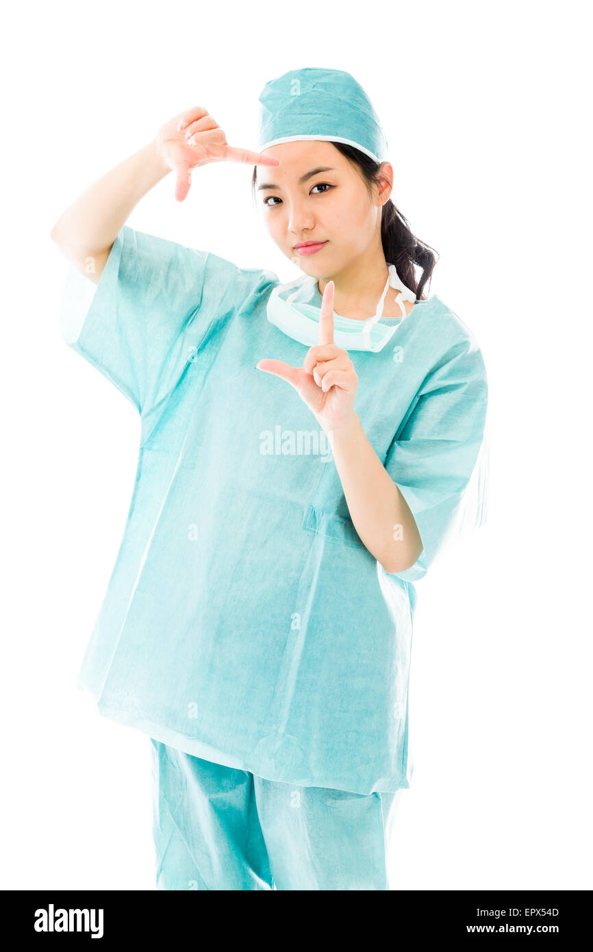 Asian female surgeon finger hi-res stock photography and images - Alamy