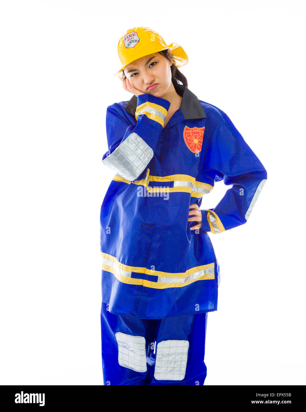 Firefighter portrait fireman woman firefighter hi-res stock photography ...