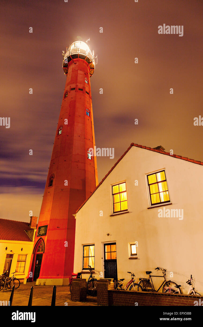 Netherlands, Hague, Scheveningen, View of Scheveningen Lighthouse at ...