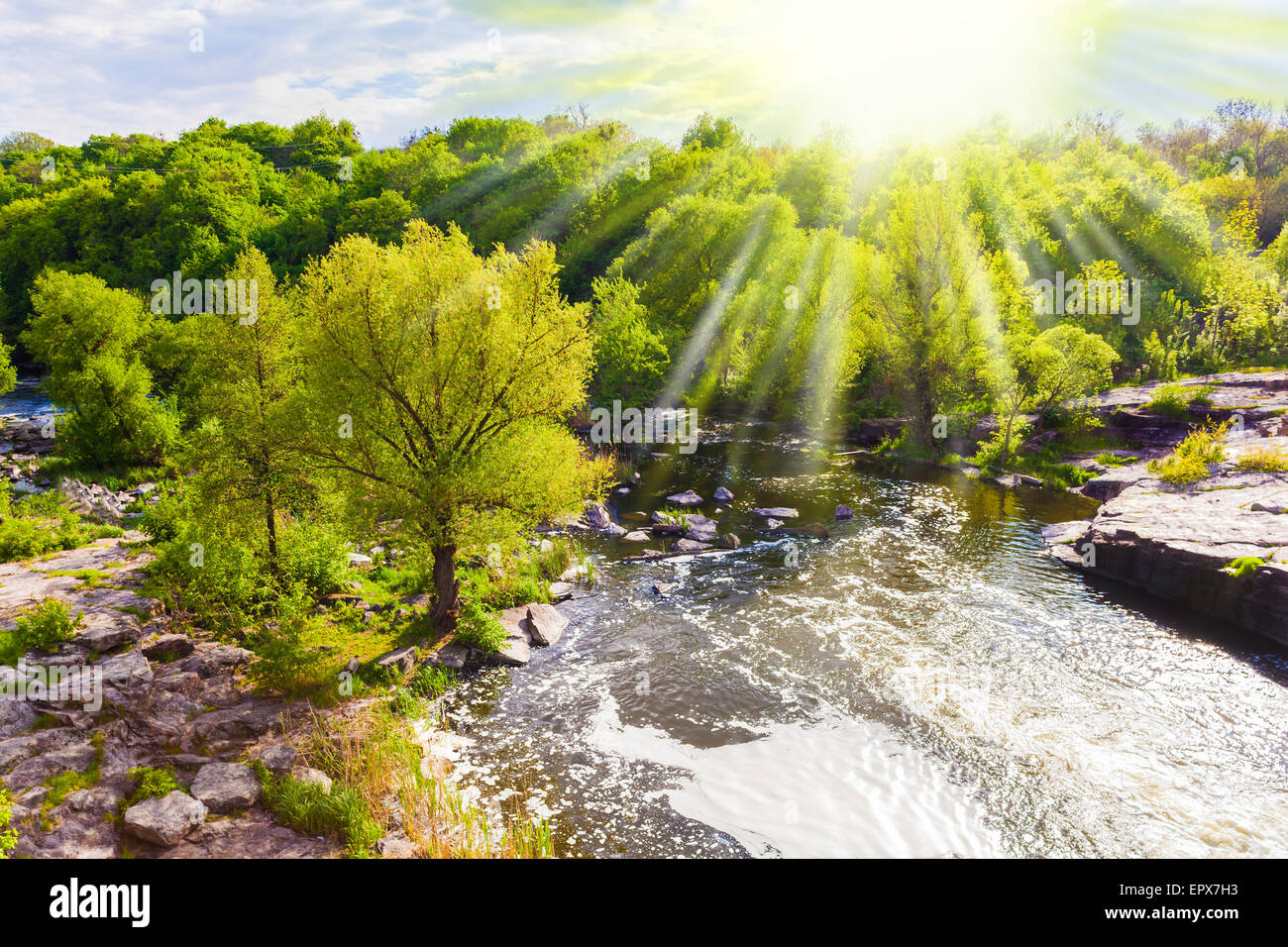 Beautiful landscape river from height hi-res stock photography and ...