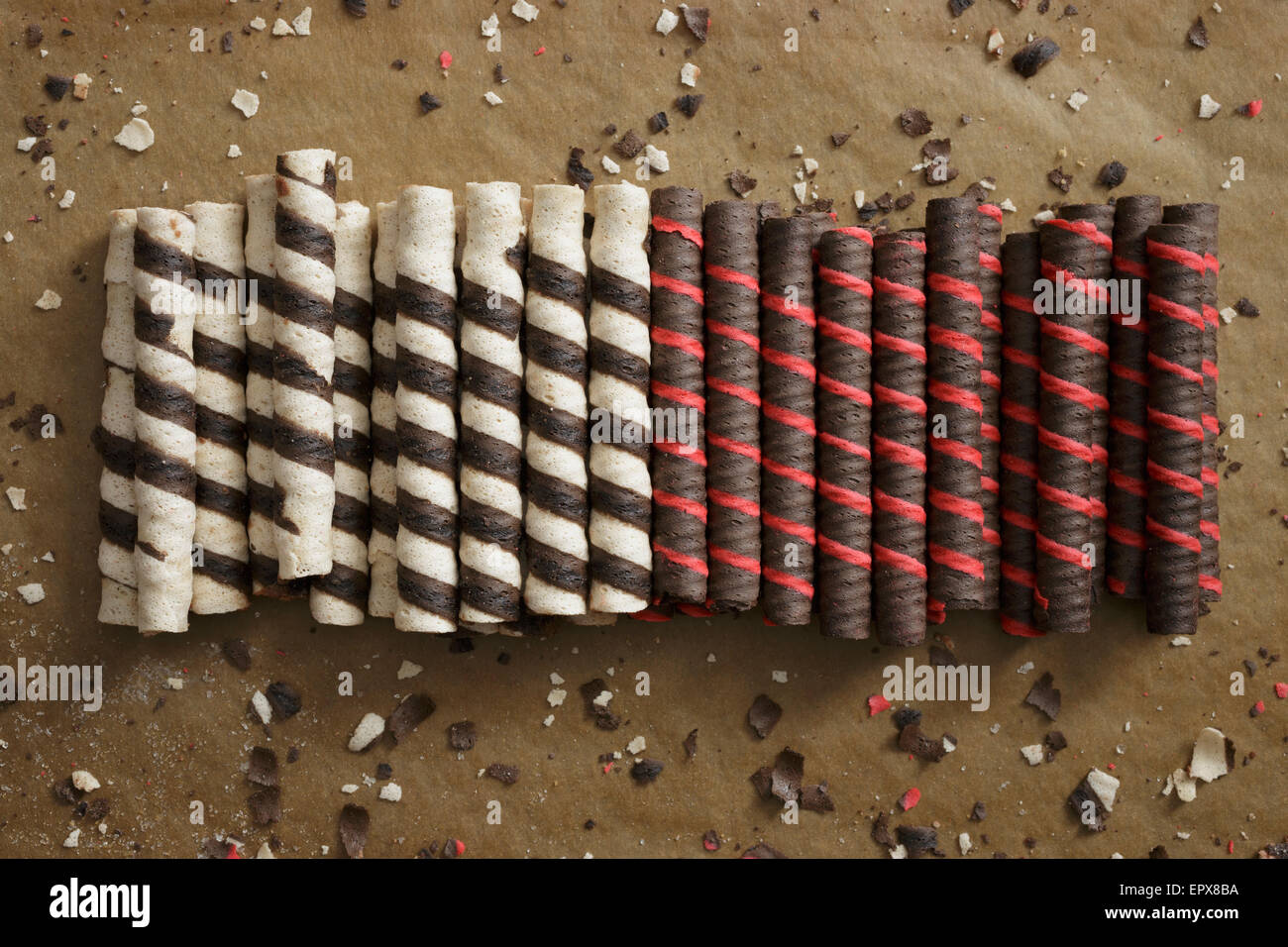 Italian rolled wafer hi-res stock photography and images - Alamy