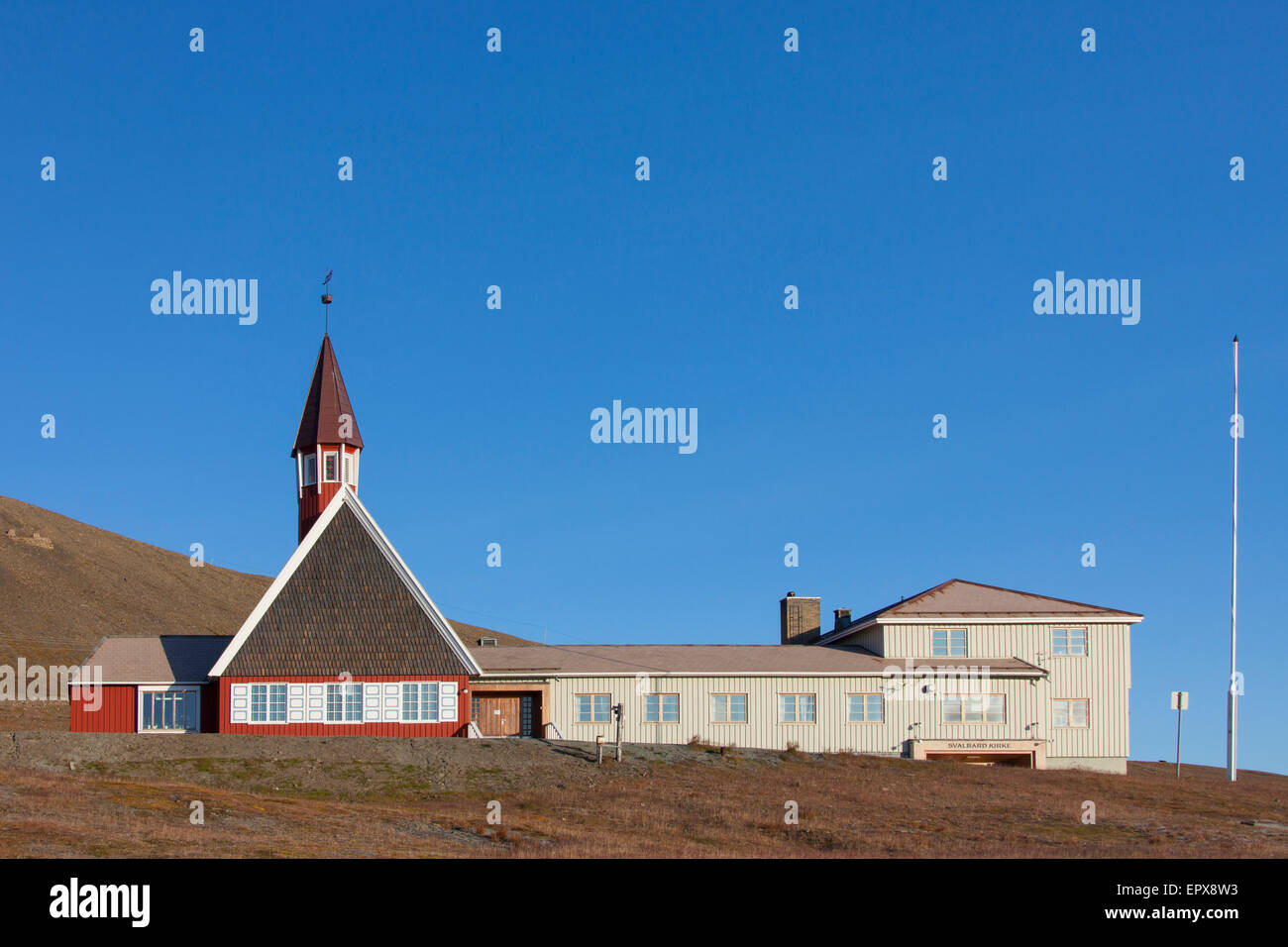 Svalbard kirke in Longyearbyen, world's most northern church at ...