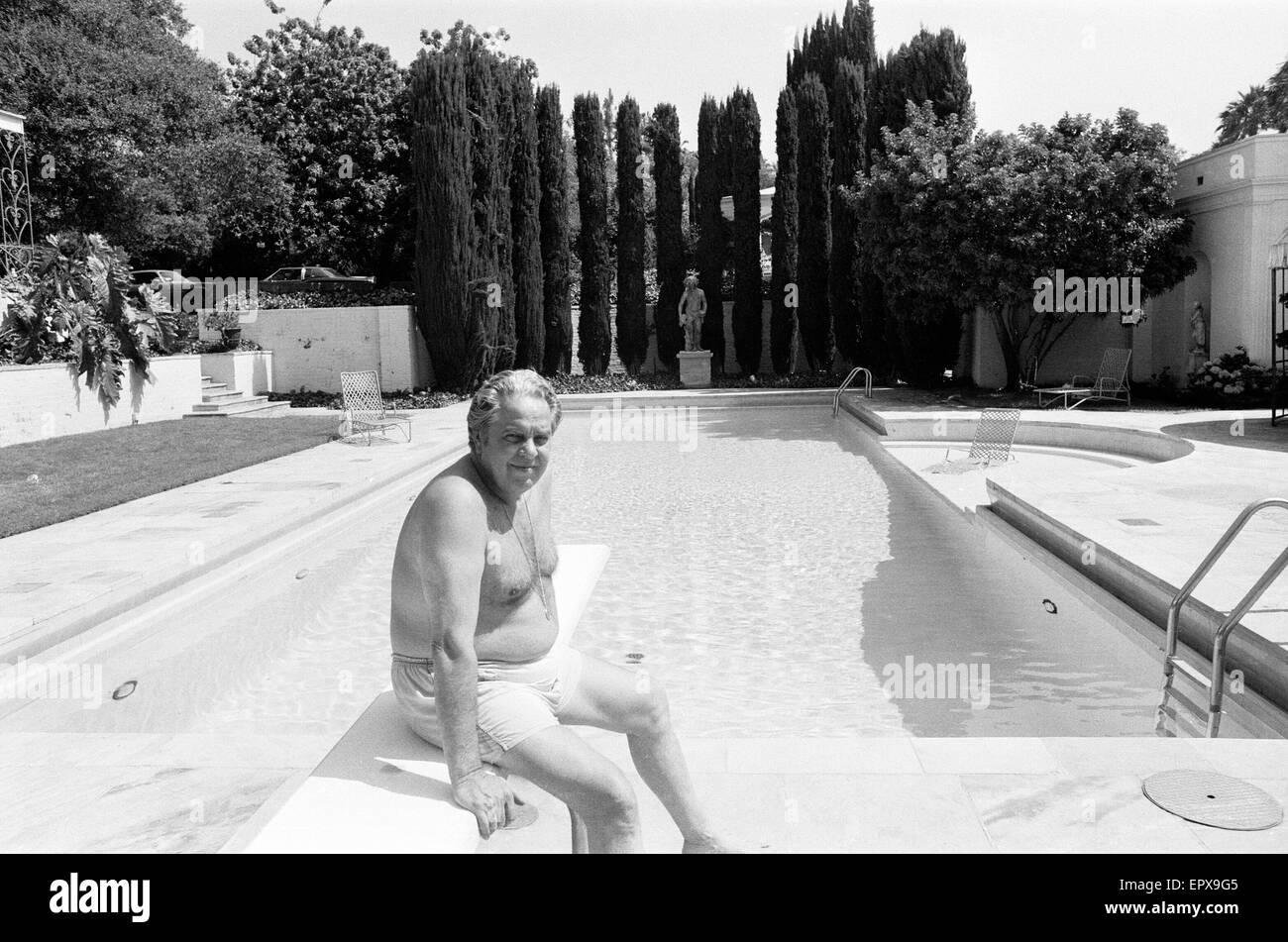 Cubby Broccoli, American film producer, pictured at his Beverley Hills ...