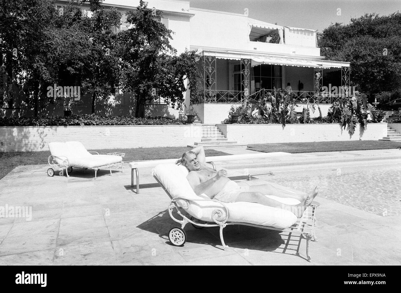 Cubby Broccoli, American film producer, pictured at his Beverley Hills ...