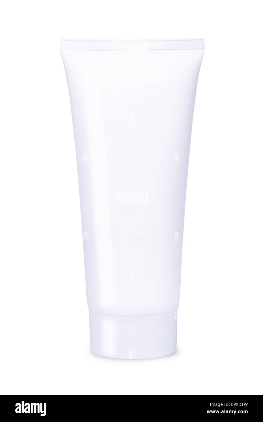 Lotion tube on a white background Stock Photo - Alamy